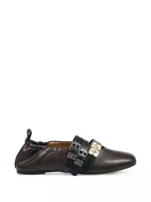 GANNI Buckle-strap Ballet Flats
