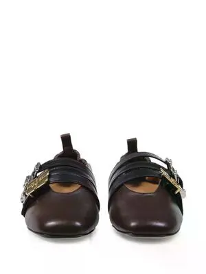 GANNI Buckle-strap Ballet Flats