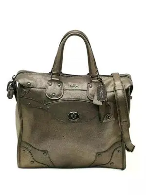 COACH Mini Ryder 33 Leather Tote Bag - Gold