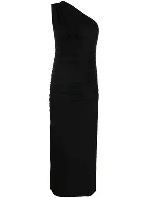 Herve Leger One-shoulder Ruched Jersey Maxi Dress