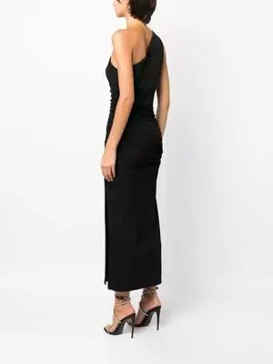 Herve Leger One-shoulder Ruched Jersey Maxi Dress
