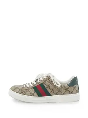Gucci Gucci Ace Sneakers With Web Stripe Detail Brown