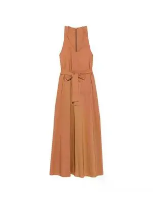 MOUTAKI Sleeveless V-neck Maxi Dress - Brown