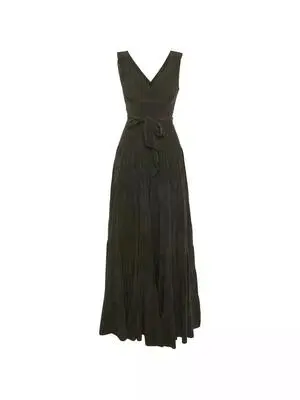 Balenciaga Silk Sleeveless Flared Maxi Dress