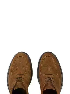 Etro Suede Lace-up Loafers With Arnica Motif