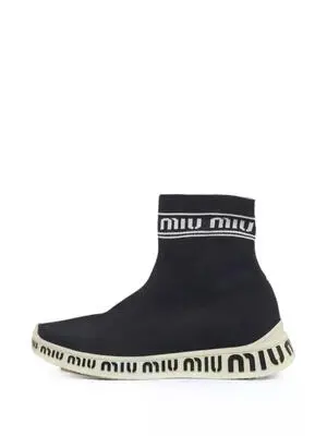 Miu Miu Sock-style High-top Sneakers
