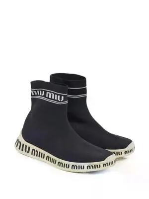 Miu Miu Sock-style High-top Sneakers