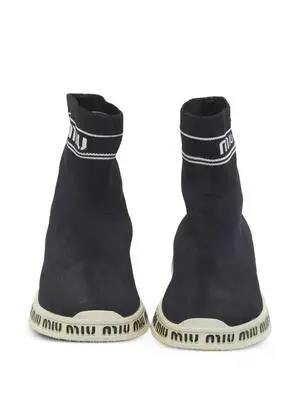 Miu Miu Sock-style High-top Sneakers