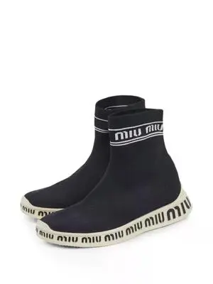 Miu Miu Sock-style High-top Sneakers