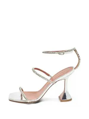 Amina Muaddi Gilda Crystal-embellished Sandals - Silver