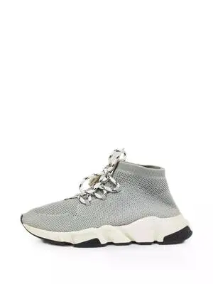 Balenciaga Speed Lace-up Knit Sneakers - Grey