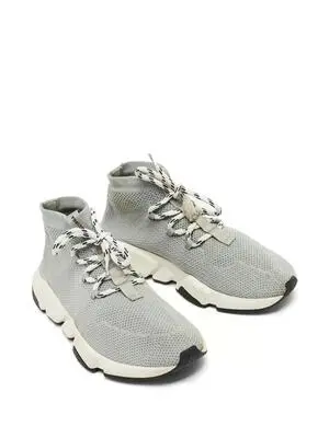 Balenciaga Speed Lace-up Knit Sneakers - Grey