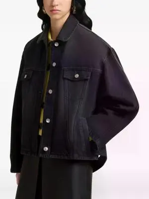 Marni Oversized Denim Jacket With Martingale Detail