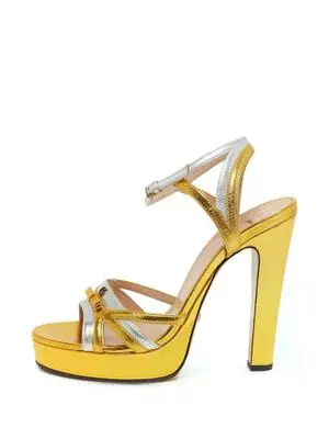 Gucci Alison Platform Sandals - Gold