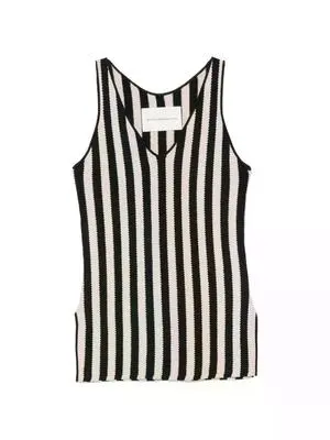 BY MALENE BIRGER Hallie Striped V-neck Top