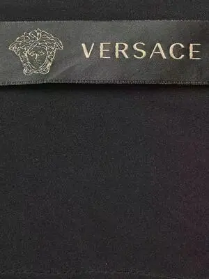 Versace Abstract Pattern Long Sleeve Midi Dress