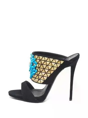 GIUSEPPE ZANOTTI Coline Crystal Embellished Sandals - Black
