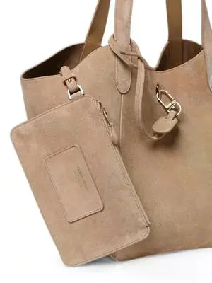 Giorgio Armani Suede Shoulder Bag - Neutrals