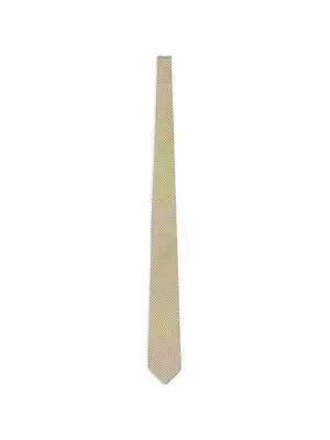 FERRAGAMO Gancini Silk Tie - Neutrals