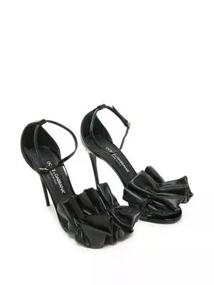 Dolce & Gabbana Keira Ruched Detail Sandals - Black
