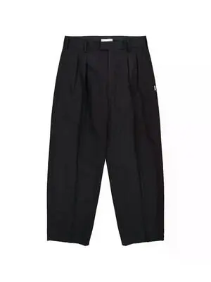 WTAPS Pleated Logo-patch Tailored Trousers - Black