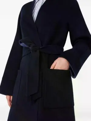 Max Mara Reversible Belted Virgin Wool Coat