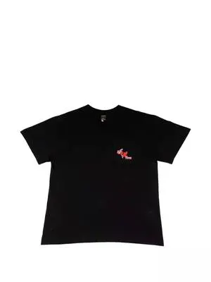 ANTI PROMO Graphic-print Chest-pocket T-shirt - Black