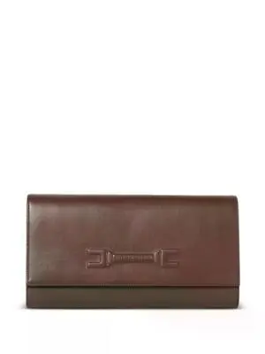 Elisabetta Franchi Leather Clutch Bag - Brown