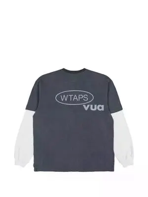 WTAPS Sldr Logo-print Layered-sleeve T-shirt