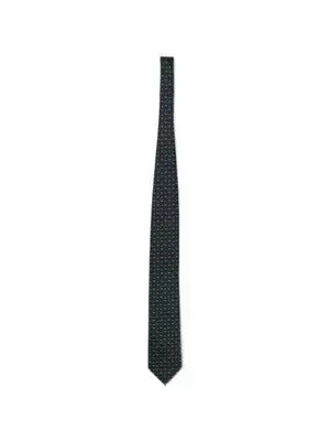 Zegna Jacquard Silk Tie - Green