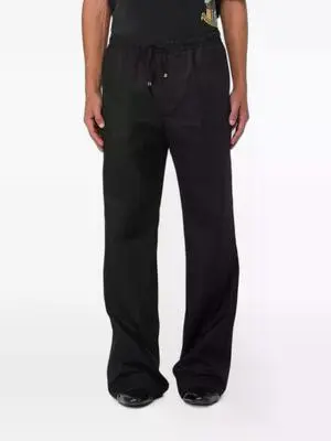 Amiri Cotton Drawstring Waist Trousers - Black