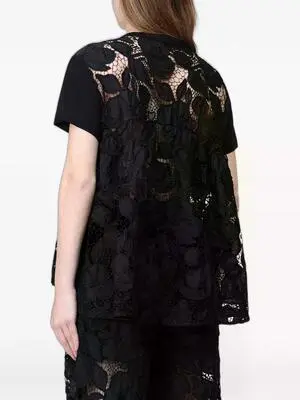 MEIMEIJ Macramé Panelled Cotton T-shirt