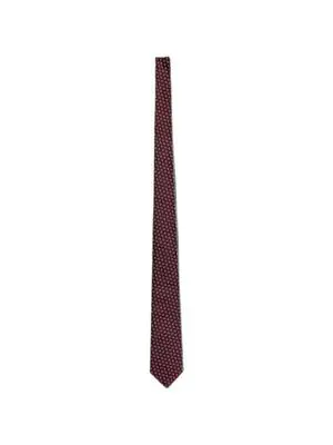 Emporio Armani Jacquard Silk Tie - Red