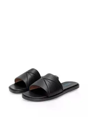 Loewe Origami Leather Sandals - Black