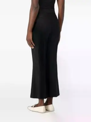MSGM Cropped Pressed-crease Trousers