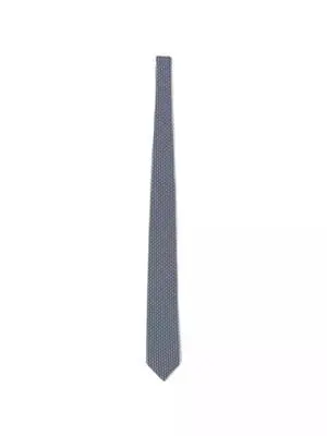 FERRAGAMO Gancini Butterfly Print Silk Neck Tie