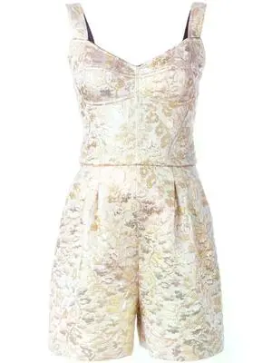 Dolce & Gabbana Brocade Sweetheart Neckline Playsuit