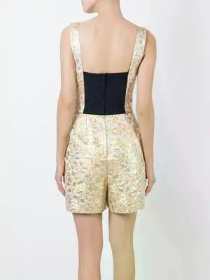 Dolce & Gabbana Brocade Sweetheart Neckline Playsuit
