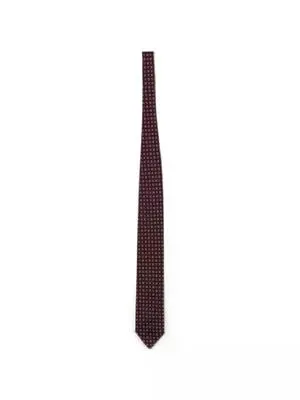 Zegna Brera Geometric-print Tie - Red