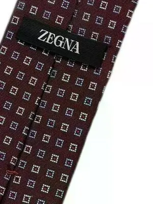 Zegna Brera Geometric-print Tie