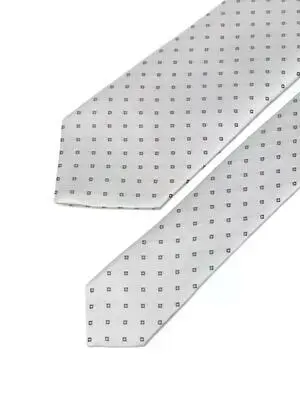 Emporio Armani Satin-finish Geometric Tie