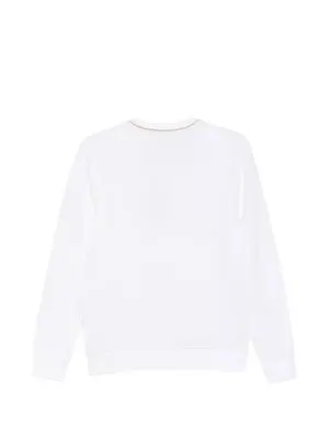 BOSS Logo Print Sweatshirt - White