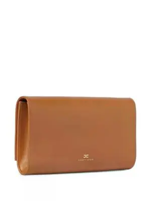 Elisabetta Franchi Logo Embossed Leather Clutch Bag
