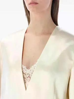 Alberta Ferretti Double-breasted Satin Blazer