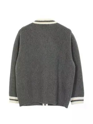 Miu Miu Striped V-neck Cardigan