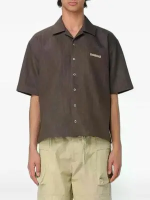 BONSAI Logo-embroidered Short-sleeve Shirt - Brown