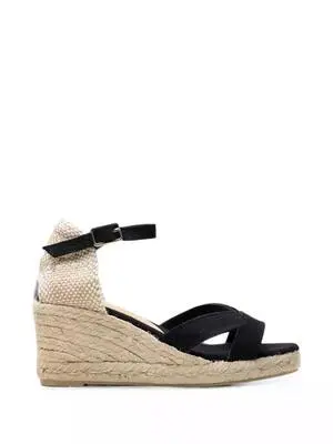 CastaÑer Bruna Wedge Espadrilles - Black