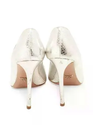 Prada Embossed Stiletto Pumps