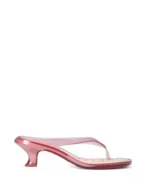 Melissa Thong Strap Kitten Heel Sandals - Pink