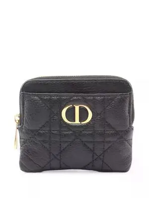 Dior 2010s Cannage Caro Coin Purse - Black